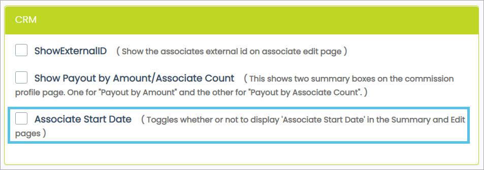 Tracking Associate Start Date – Help Center