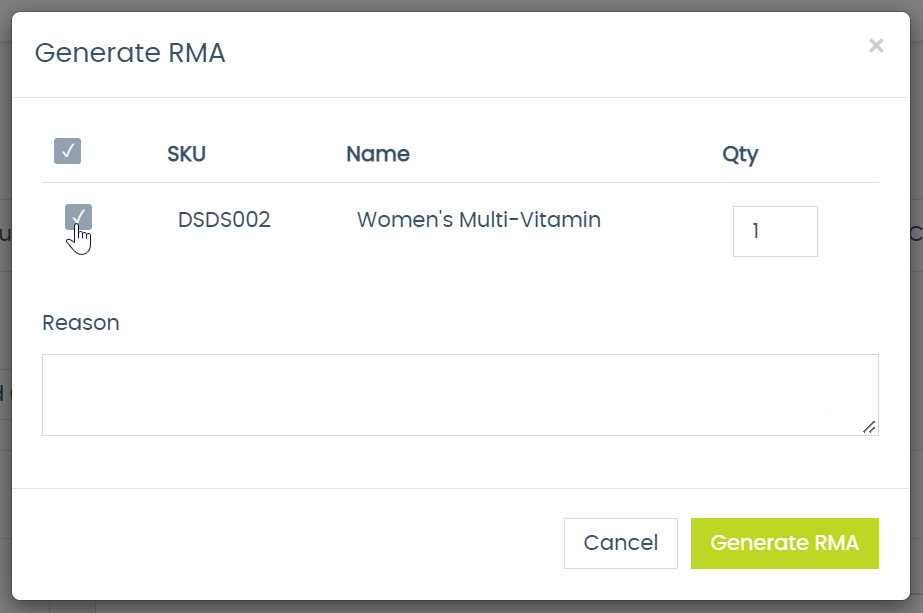 Generating a Return Merchandise Authorization (RMA) in Corporate Admin ...