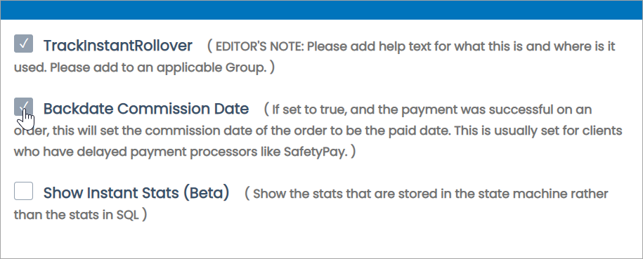 Enabling Order Commission Backdating – Help Center