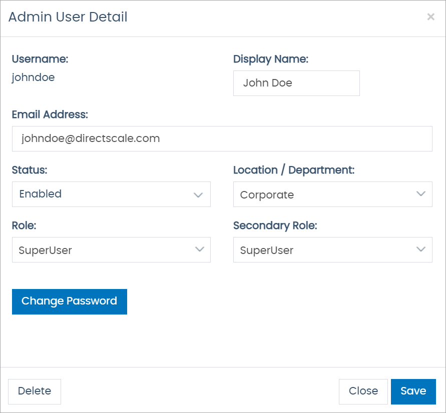 Editing an Admin User – Help Center