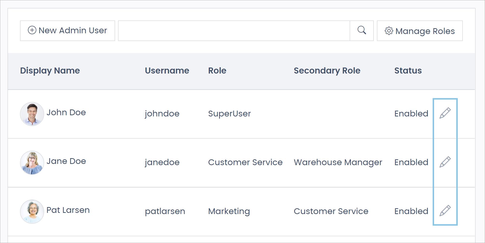 Editing an Admin User – Help Center