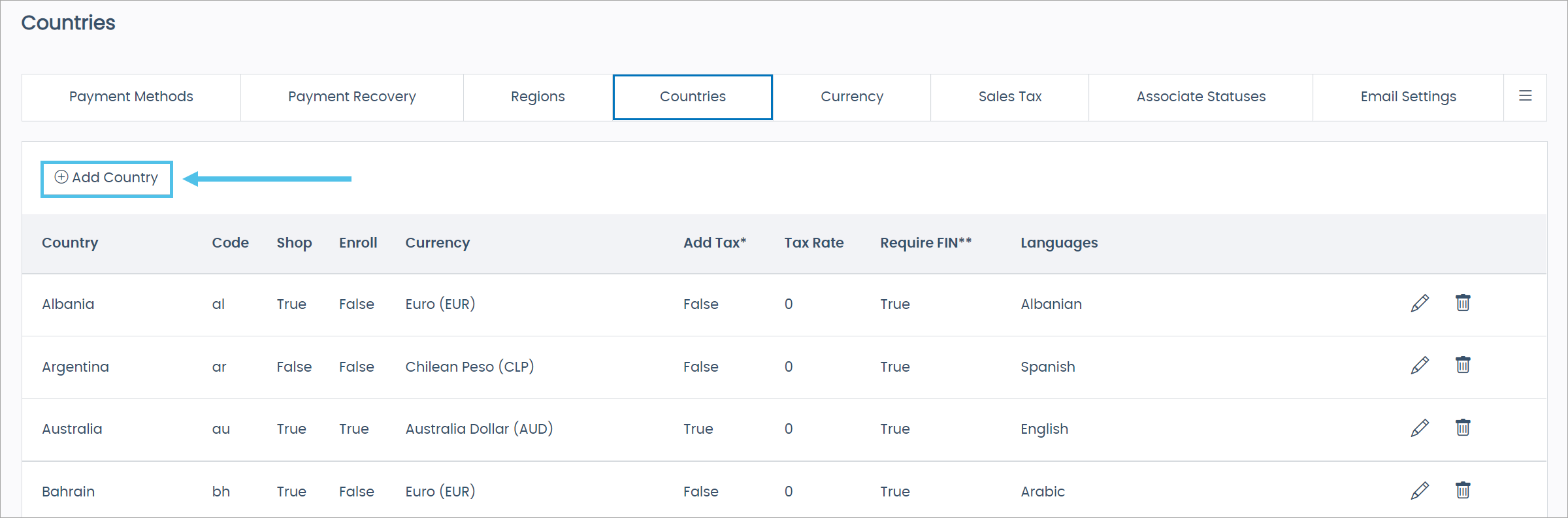 Adding Countries and Languages – Help Center