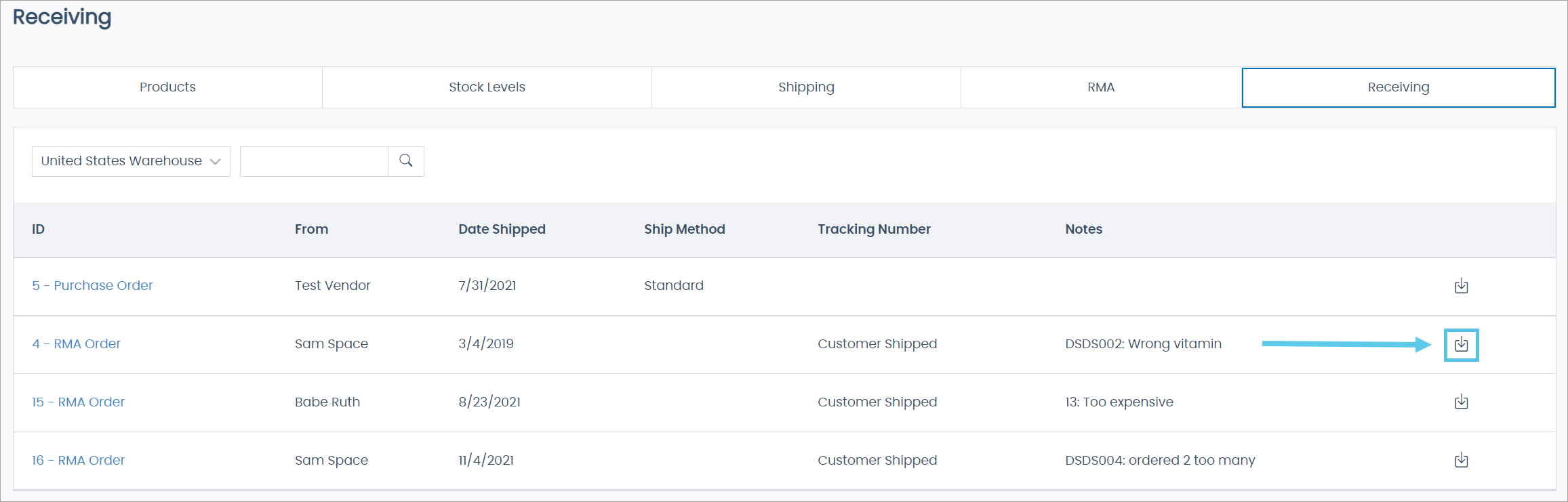 Receiving Inventory – Help Center