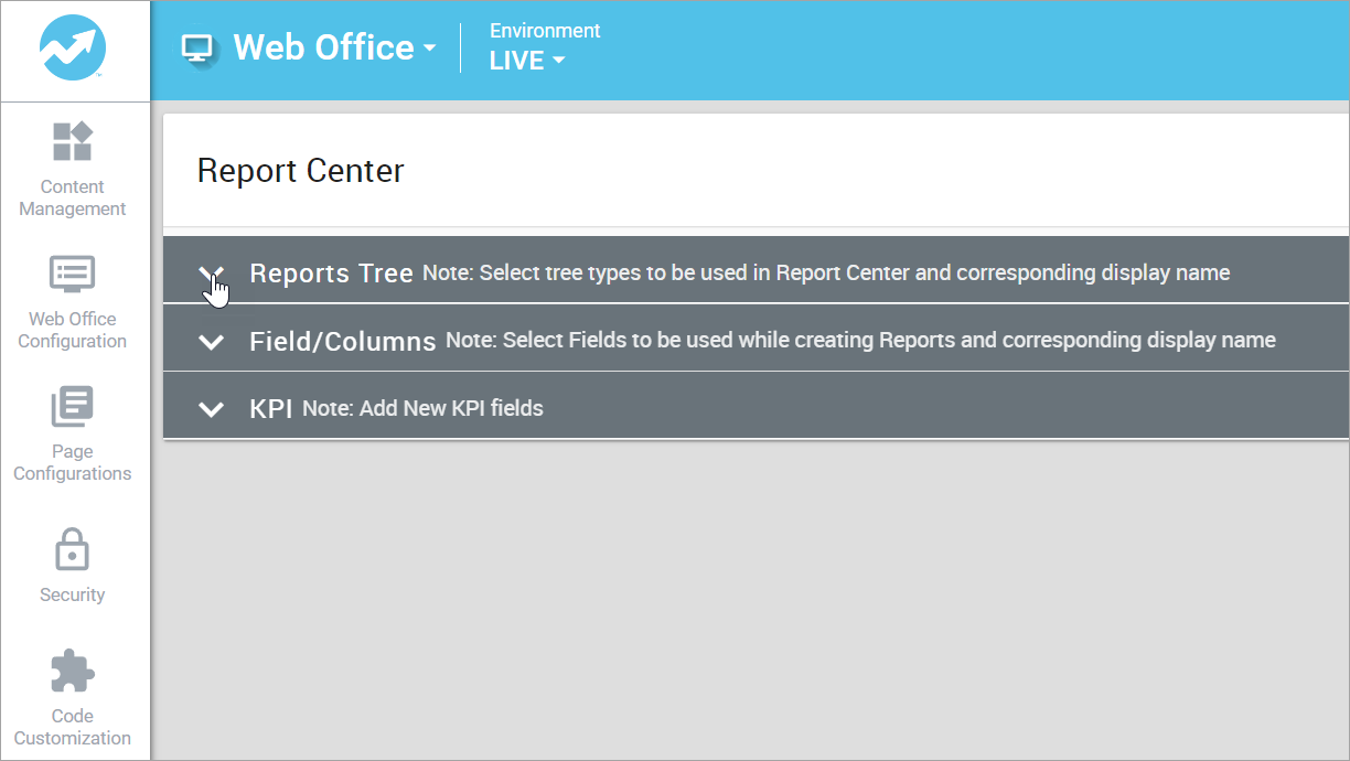Customizing Web Office Report Center Report Data – Help Center