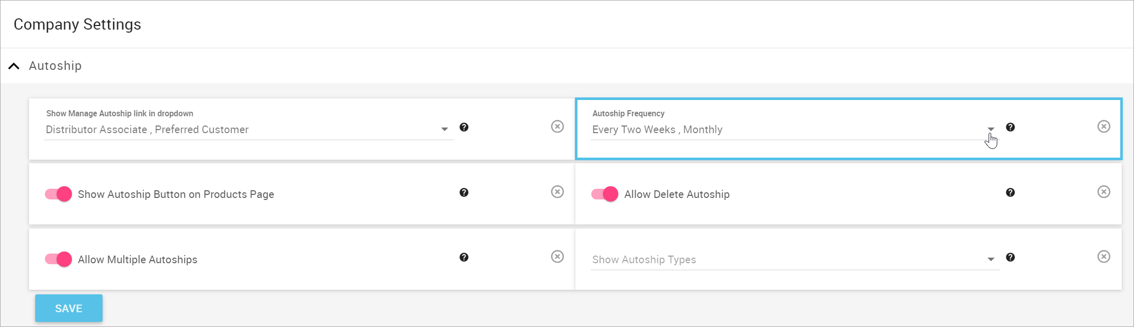 Selecting AutoShip Frequency Options – Help Center